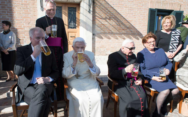 Pope Benedict celebrates birthday with Bavarian guests, beer, pretzels ...