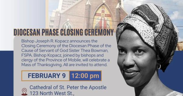 Sainthood cause for Servant of God Thea Bowman moving forward, ceremony ...