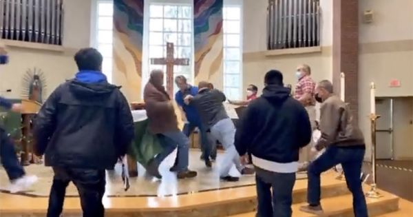 Man seen confronting Catholic priest in viral video arrested for ...